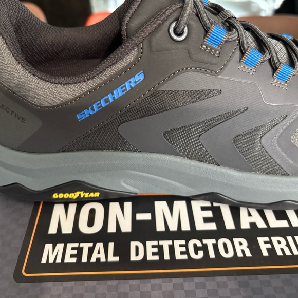 Skechers | Shoes | Skechers Charcoal And Blue Speedflex Trekker | Poshmark